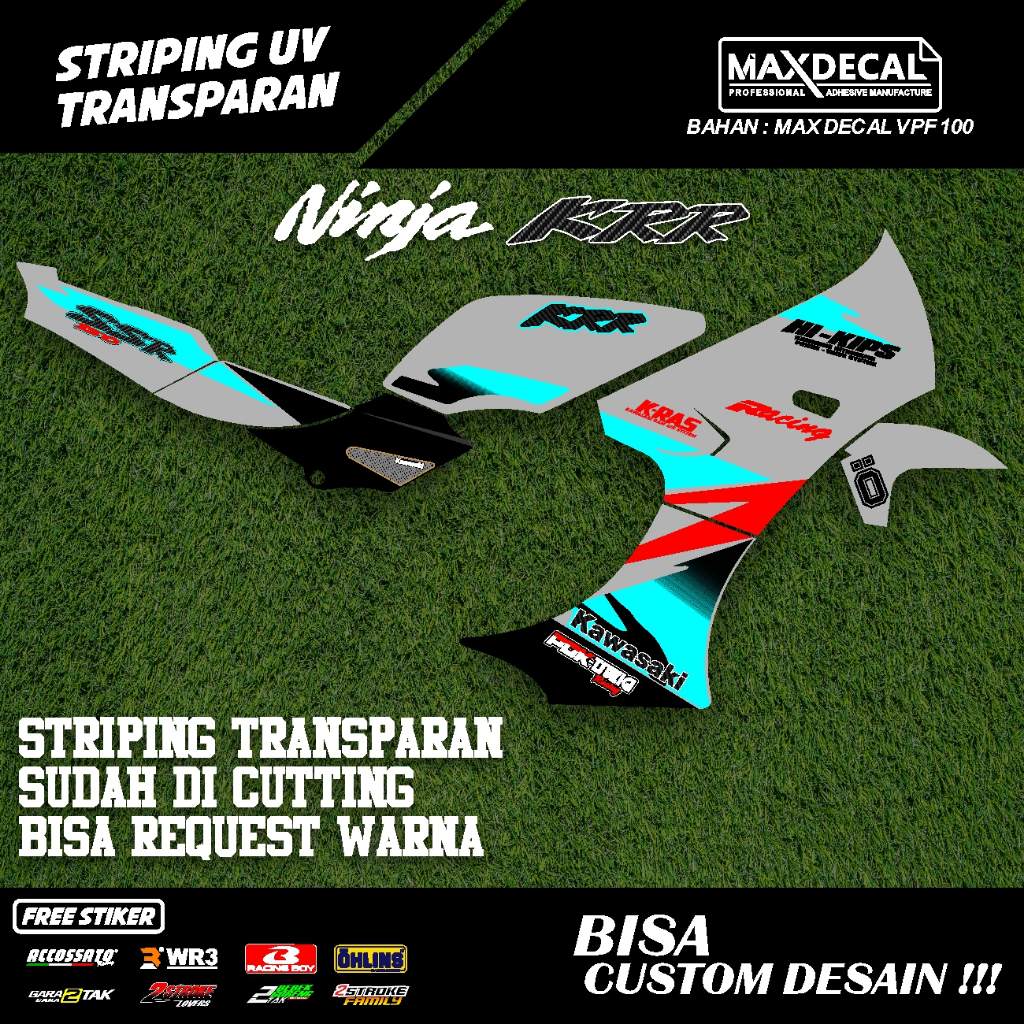 Jual STIKER STRIPING TRANSPARAN NINJA SSR FACELIFT LIS STICKER UV SEMI ...