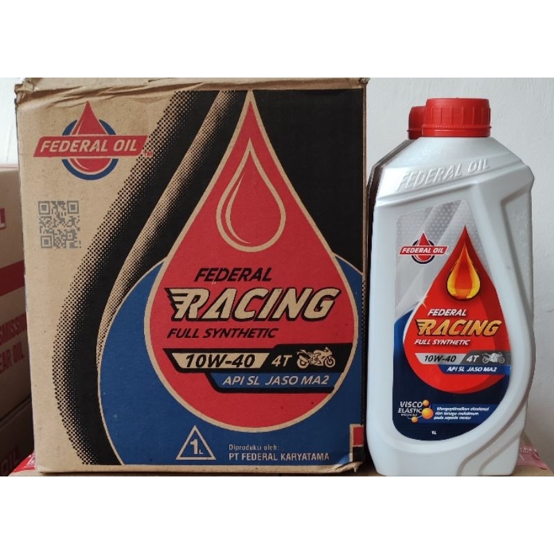 Jual Oli Federal RACING Full Synthetic 10W-40 1L (1dus) | Shopee Indonesia