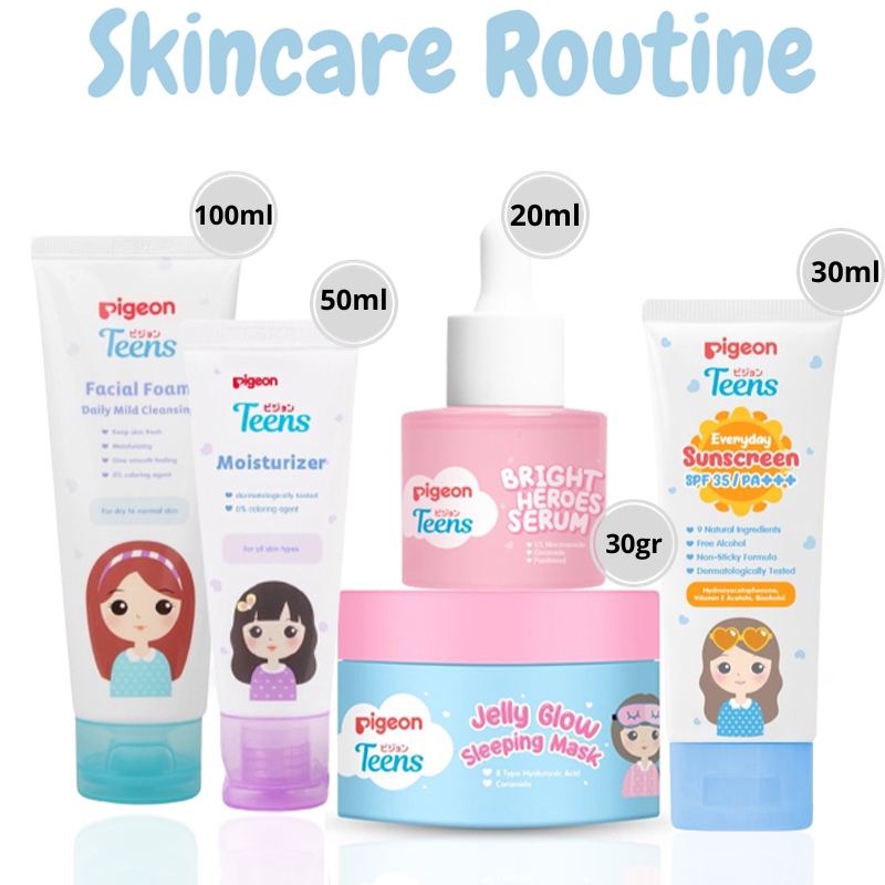 Jual Pigeon Teens 1 Paket Skincare Untuk Kulit Kusam | Shopee Indonesia