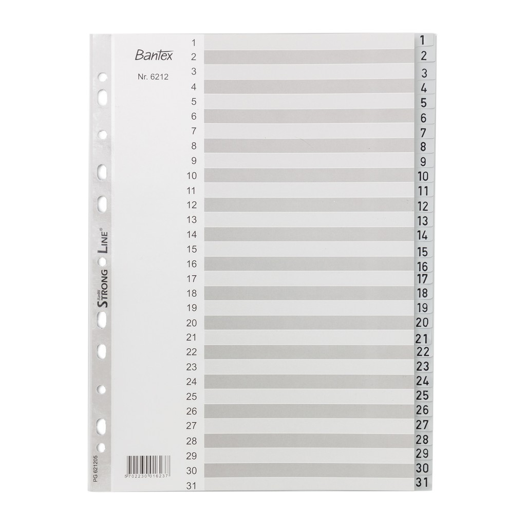 Jual Bantex Numerical Indexes A4 31 pages Grey (131 index) | Shopee ...