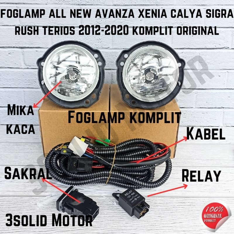 Jual FOGLAMP ALL NEW AVANZA XENIA CALYA SIGRA RUSH TERIOS KOMPLIT KABEL 2012-2020 MODEL MIKA ...