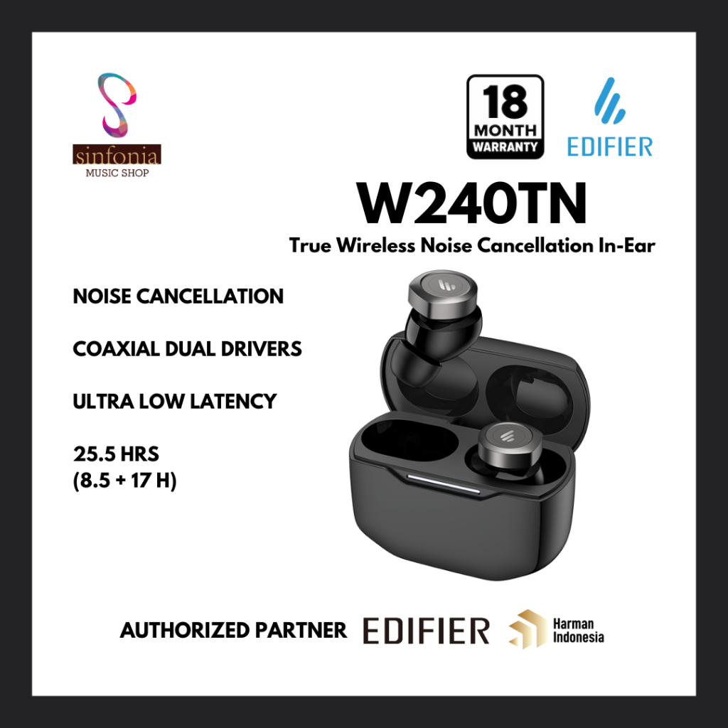 Jual Edifier W240TN True Wireless Noise Cancellation In-Ear Headphones ...