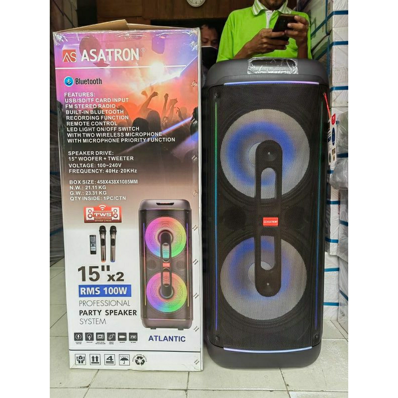Jual Speaker Portable Asatron 15 inch X2 speaker asatron atlantic 15 ...