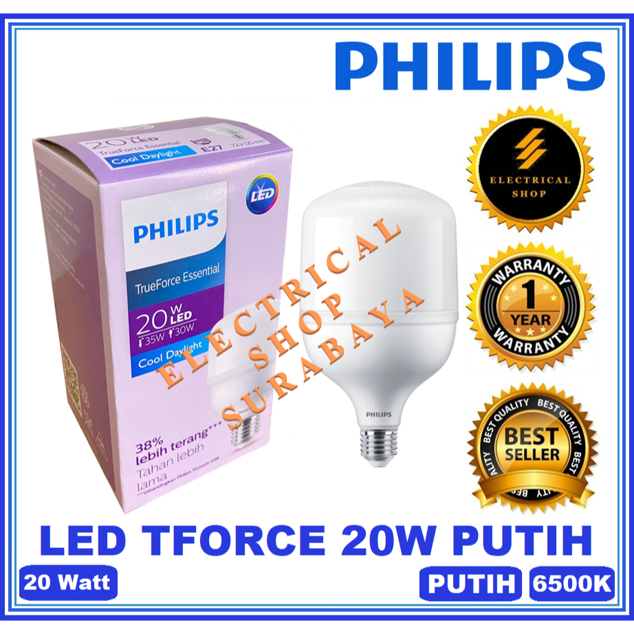 Jual PHILIPS LAMPU LED TRUEFORCE 20W 20 W WATT PUTIH (GARANSI & HARGA GROSIR) TFORCE ESS ...