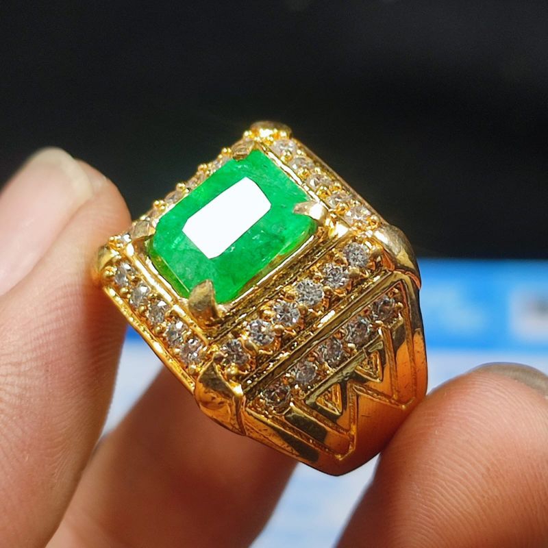 Jual BATU CINCIN ZAMRUD COLOMBIA EMERALD BERYL TOP QUALITY LENGKAP ...