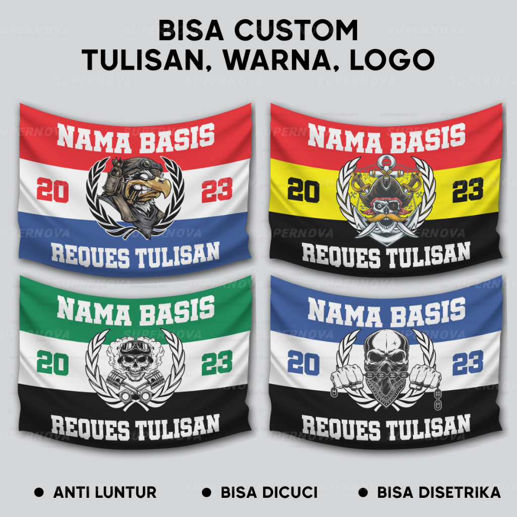 Jual BENDERA BASIS SUPORTER JUMBO BEBAS REQUEST | BENDERA KOMUNITAS ...