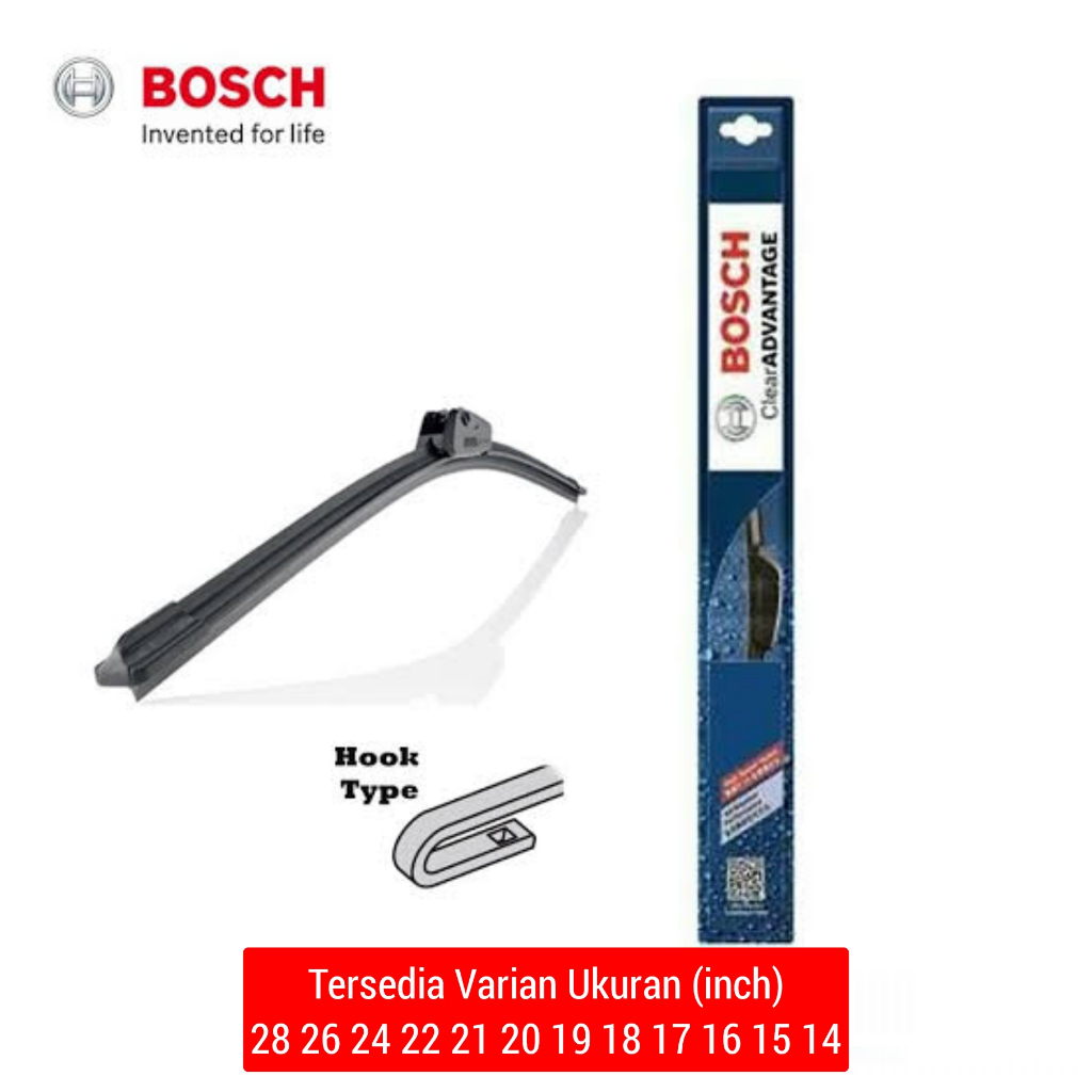 Jual Wiper Mobil Bosch Advantage CLEAR Original wiper depan Ukuran Lengkap di Varian | Shopee ...