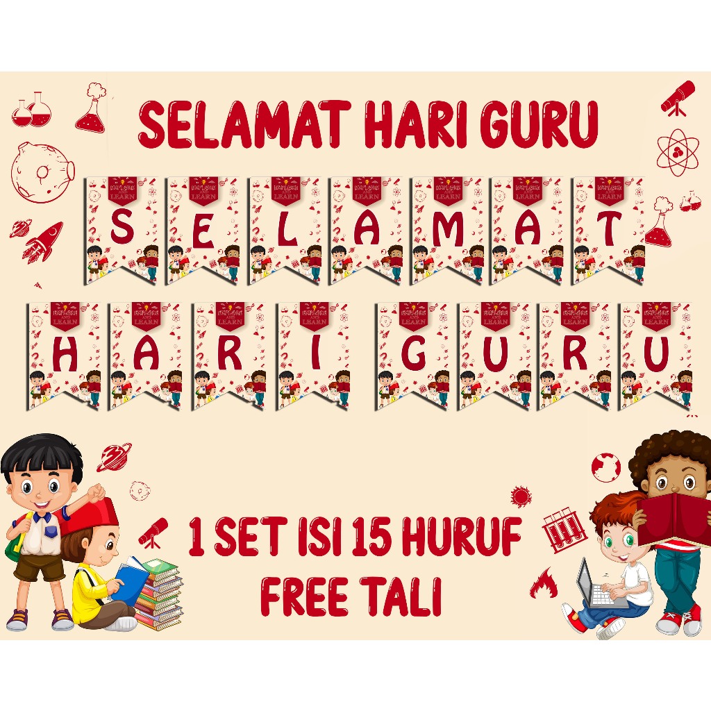 Jual BANNER SELAMAT HARI GURU HIASAN BUNTING FLAG HARI GURU | Shopee ...