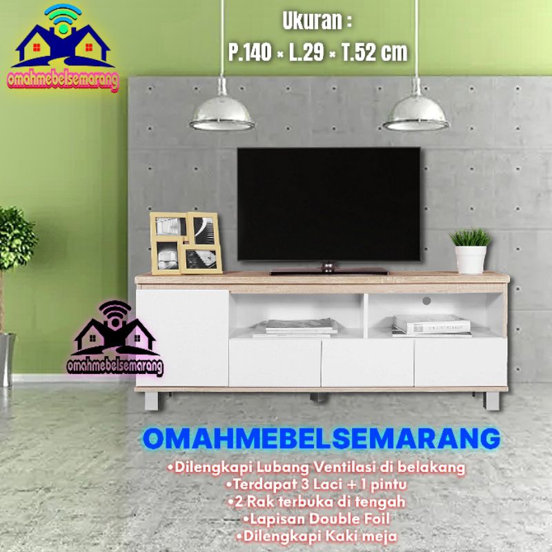 Jual Meja rak tv REINNA 120 buffet minimalis audio video rack Modern | Shopee Indonesia