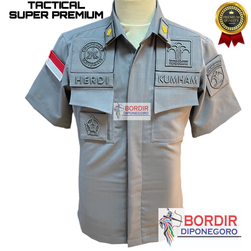 Jual KEMEJA TACTICAL KANWIL LAPAS KUMHAM PREMIUM CUSTOM BORDIR | BAJU ...