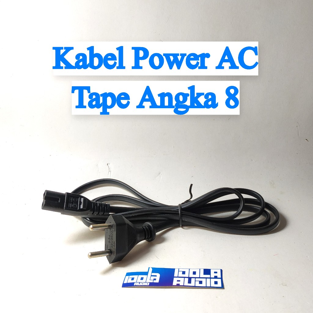 Jual Kabel Power AC 1.5 Meter Tape Angka 8 | Kabel Power AC Model Angka 8 | Shopee Indonesia