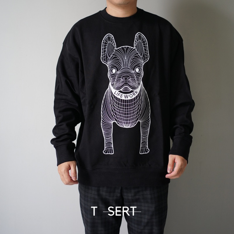 Jual LIFEWORK Radog Big Logo Sweatshirt Jet Black ( 100% Authentic ...