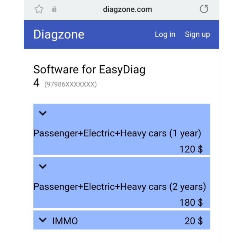 Jual Aktivasi Software Diagzone Pro 1- 2 Tahun untuk Easydiag 4 ...