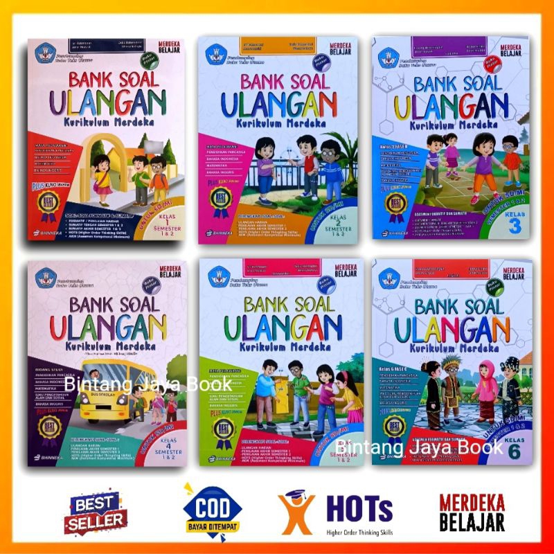 Jual Buku Bank Soal Kurikulum Merdeka Kelas 1 2 3 4 5 6 SD - Buku Pintar Bank Soal Ulangan ...