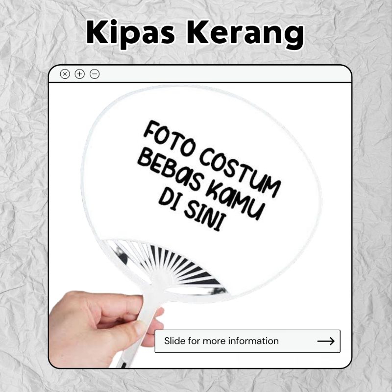 Jual Kipas Kerang Custom Desain Design Tanpa Minimal | Shopee Indonesia