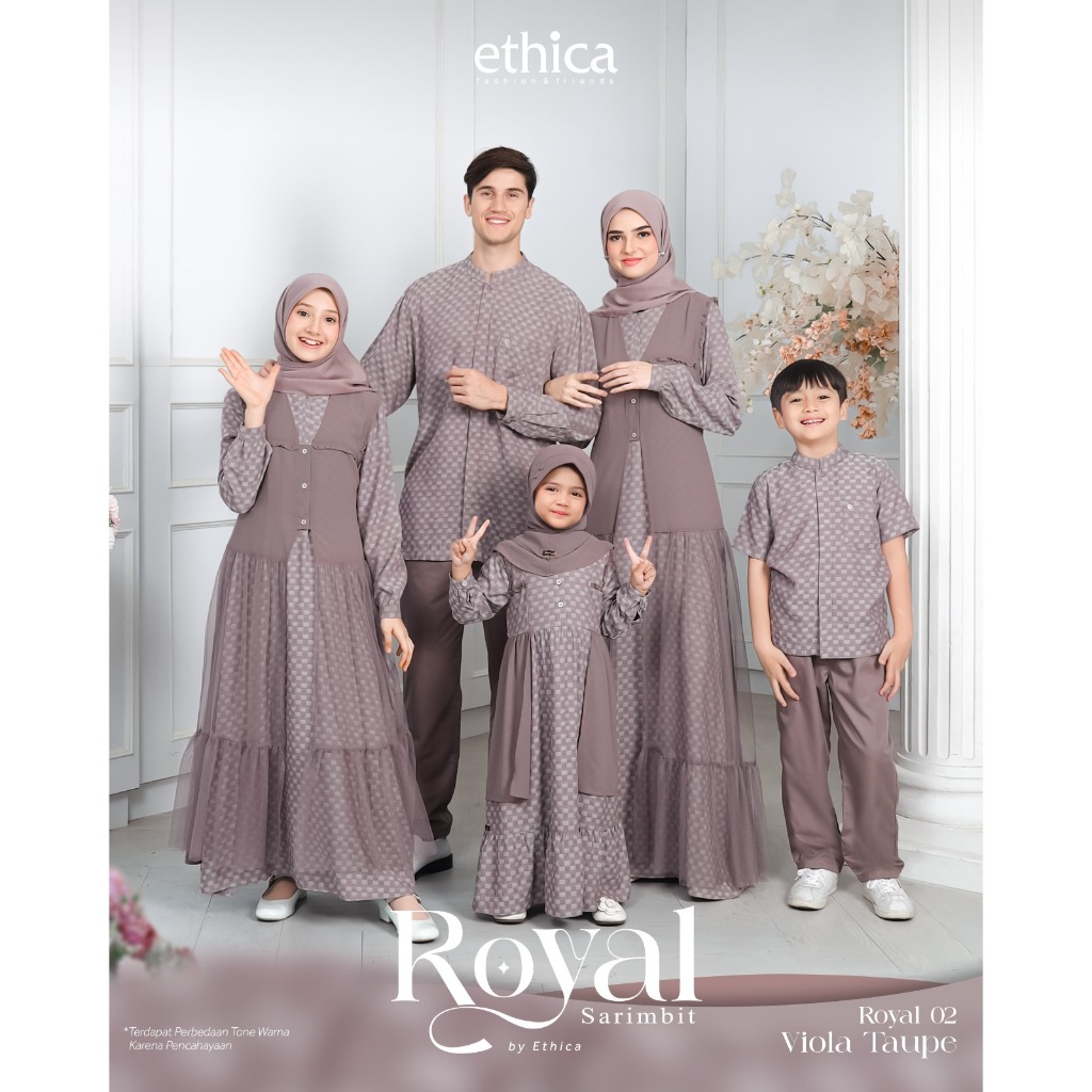 Jual Ethica Sarimbit Royal 02 Viola Taupe Gamis dan Koko Couple Keluarga Terbaru 2024 | Shopee ...