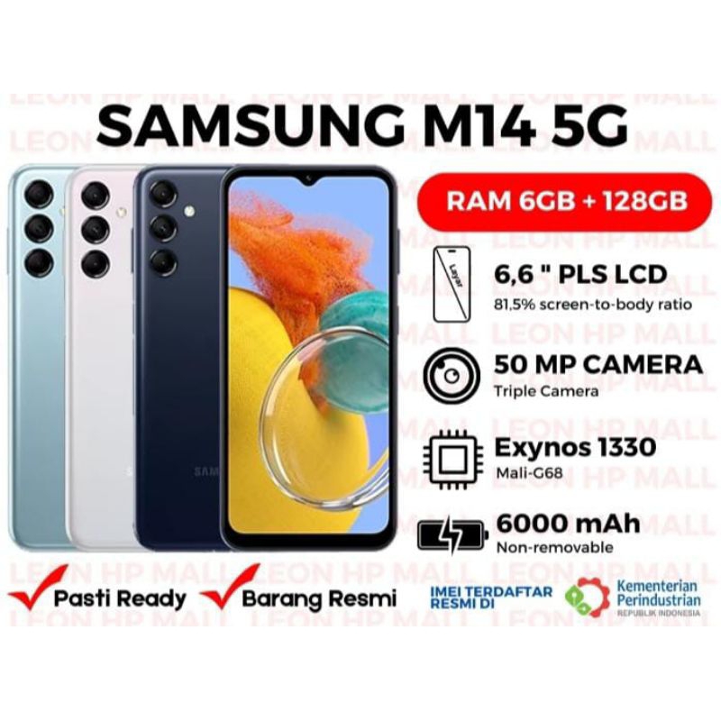 Jual samsung m14 5G ram 4/168gb | Shopee Indonesia