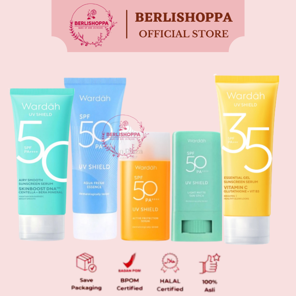 Jual Wardah UV Shield Essential Sunscreen Gel SPF 35 PA +++ 40 ml ...