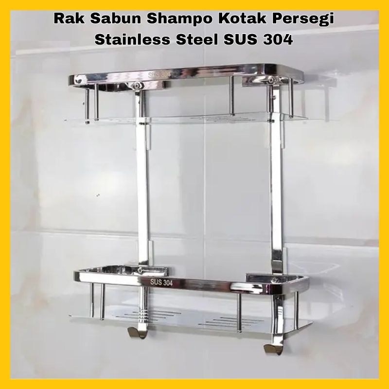Jual Rak Tempat Sabun Toilet Kamar Mandi Double 2 Susun Stainless steel ...