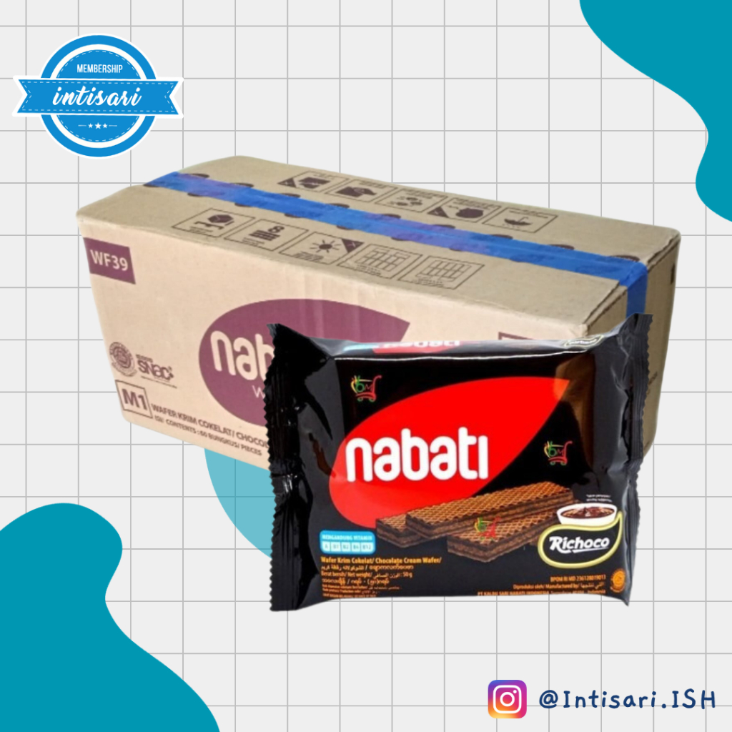 Jual Nabati Wafer 1 Dus Coklat/Keju/Goguma/Strawberry Cheesecake 37g ...