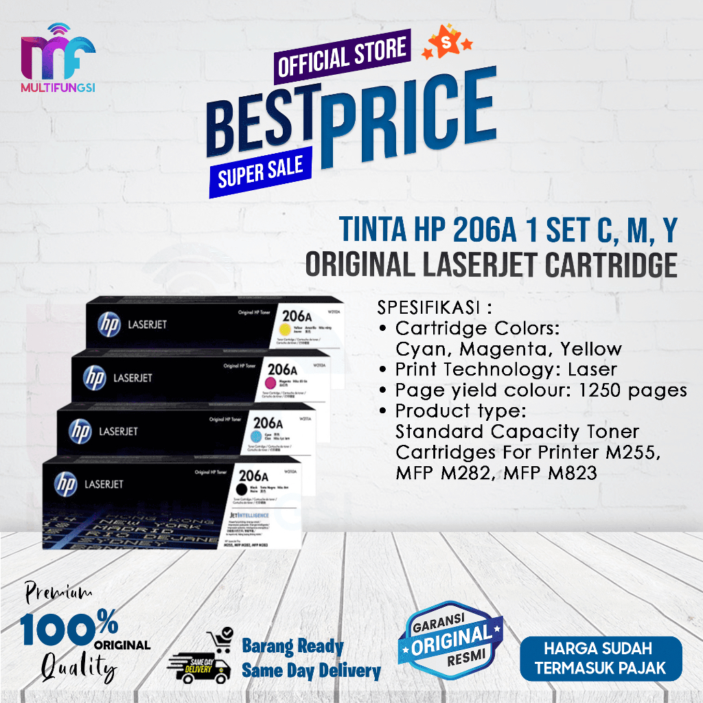 Jual HP 206A LaserJet Toner Cartridgefor Printer M255, MFP M282, MFP ...