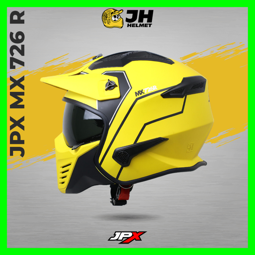 Jual Helm JPX MX 726R Motif | Helm Full Face | Helm Modular | JUAL HELM | Shopee Indonesia