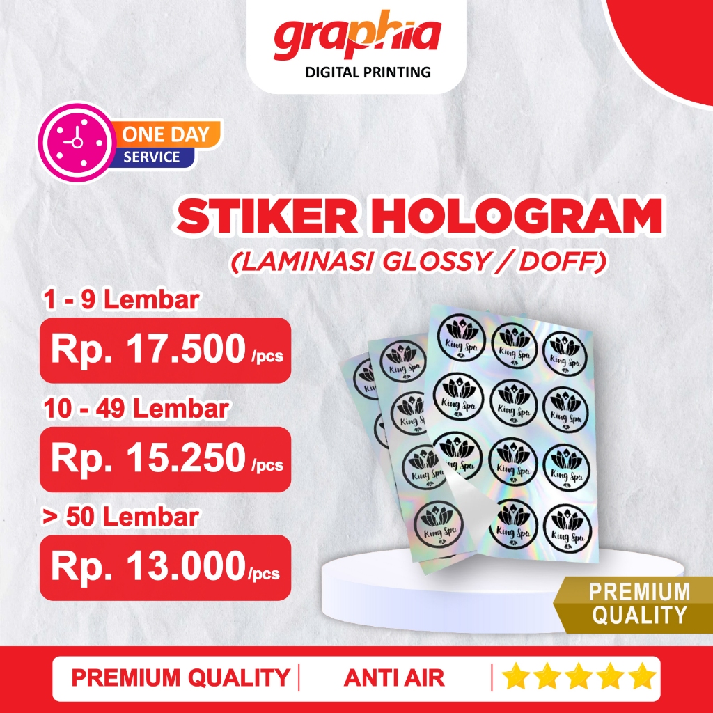 Jual Sticker Hologram + Laminasi A3+ (Glossy/Doff) | Shopee Indonesia