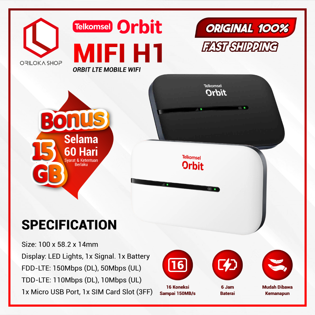 Jual Modem ORBIT Wifi Huawei Mifi H1 E5576 Brovi - Garansi Resmi ...