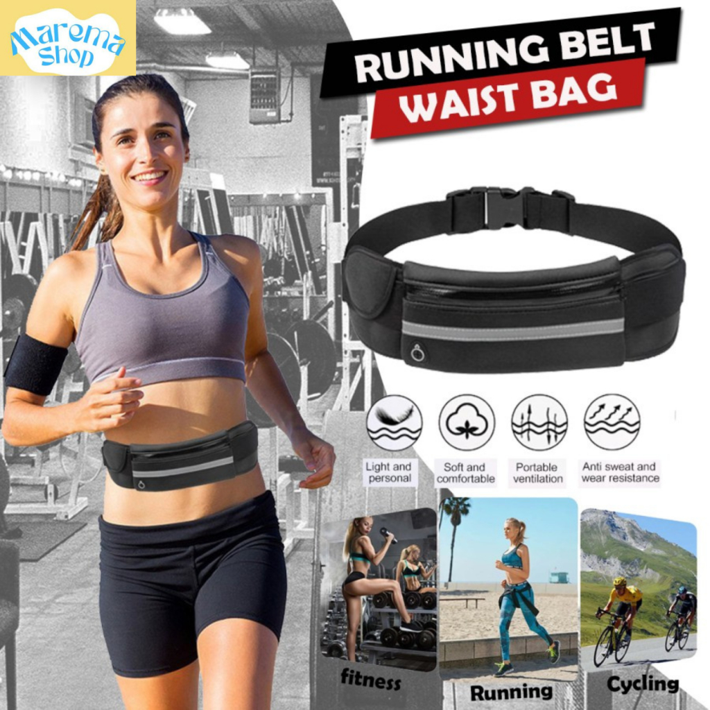 Jual Tas Pinggang Jogging Belt Sport Lari Running Pouch Botol Hp ...