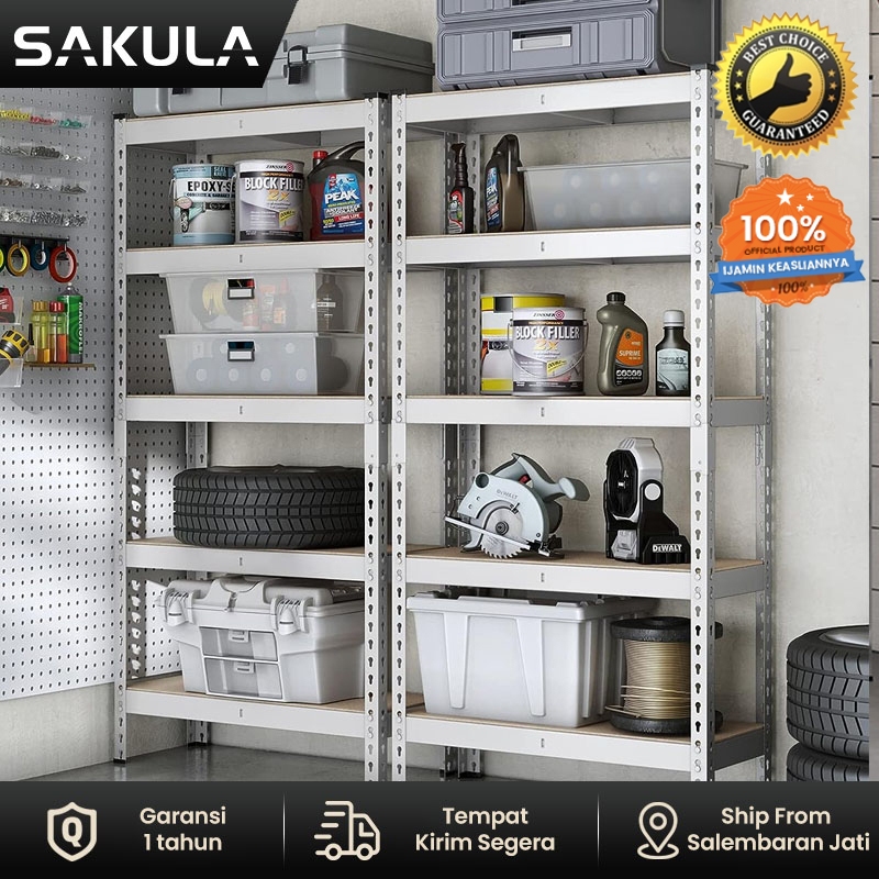 Jual SAKULA Rak Besi Siku 6 susun Rak gudang Serbaguna Rak Aquarium ...