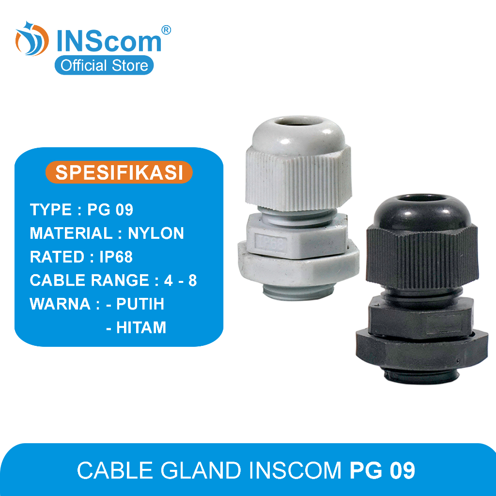 Jual KABEL GLAND PG 9 / CABLE GLAND PG 09 / GLAND KABEL INSCOM | Shopee ...
