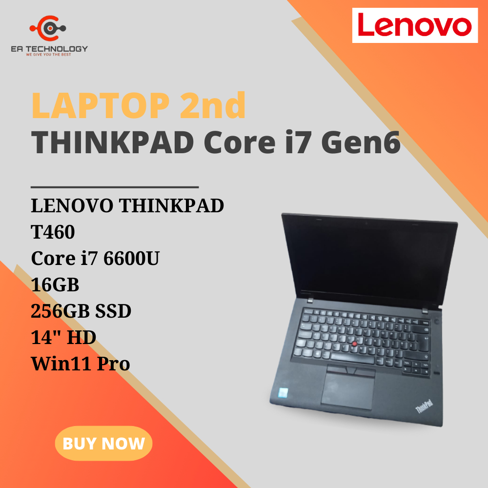 Jual LENOVO THINKPAD T460 Core i7-6600U 16GB 256SSD 14" HD Win11 Pro ...