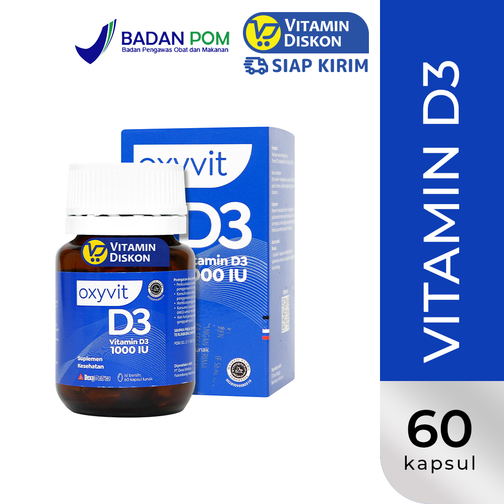 Jual BUY 1 GET 1 OXYVIT D3 1000 IU (BOX/60 SOFTGEL) | Shopee Indonesia