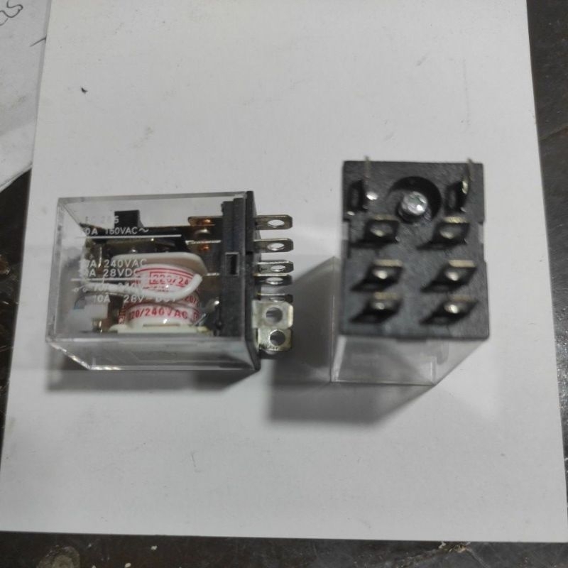 Jual Relay 220v 8pin Protek 220v 8 pin 8p 2pin Vertical transparan ...