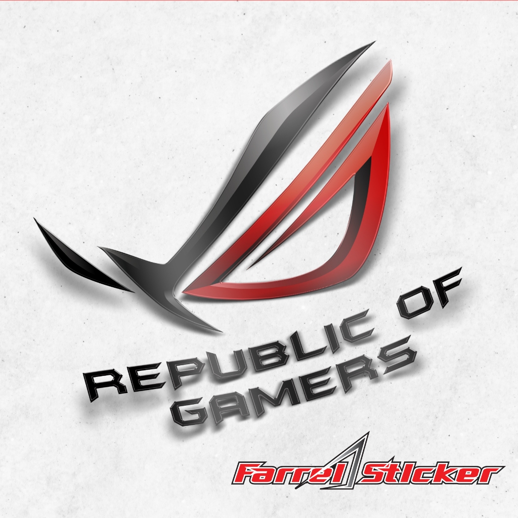 Jual Stiker ROG sticker Republic of Gamer HP laptop Handphone UV DTF ...