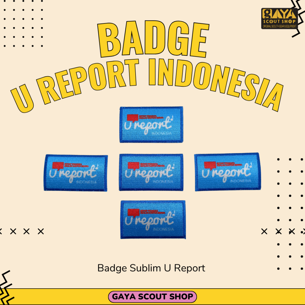 Jual Badge Sublim U Report Indonesia Termurah | Shopee Indonesia