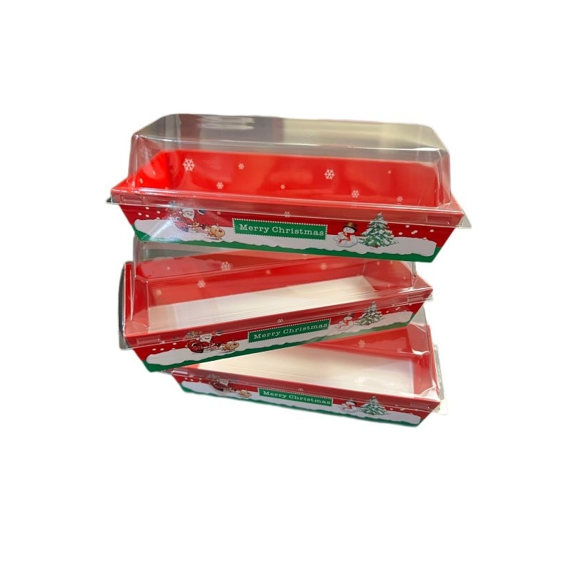 Jual BOX ROTI DAN KUE + TUTUP - PERSEGI PANJANG - NATAL | Shopee Indonesia