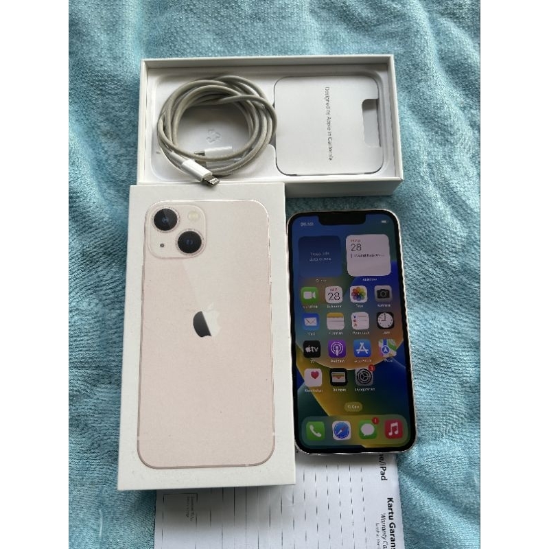 Jual iPhone 13 Mini 256GB Pink iBox Resmi MULUS NO MINUS | Shopee Indonesia