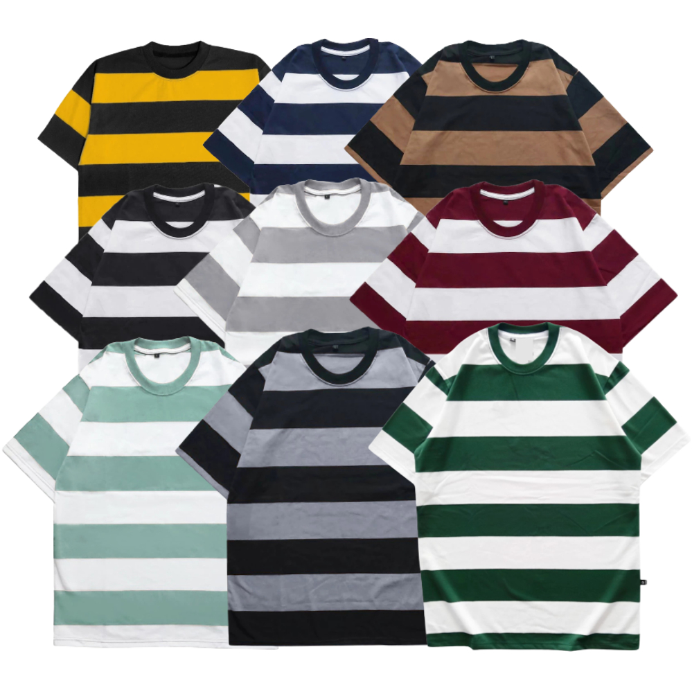 Jual Kaos Clote Kaos Salur Big Stripe Kaos Salur Pria Dan Wanita Cotton ...
