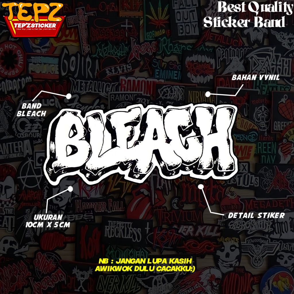 Jual STICKER STIKER (BAND BLEACH) STIKER BAND|STIKER METAL|STIKER ...