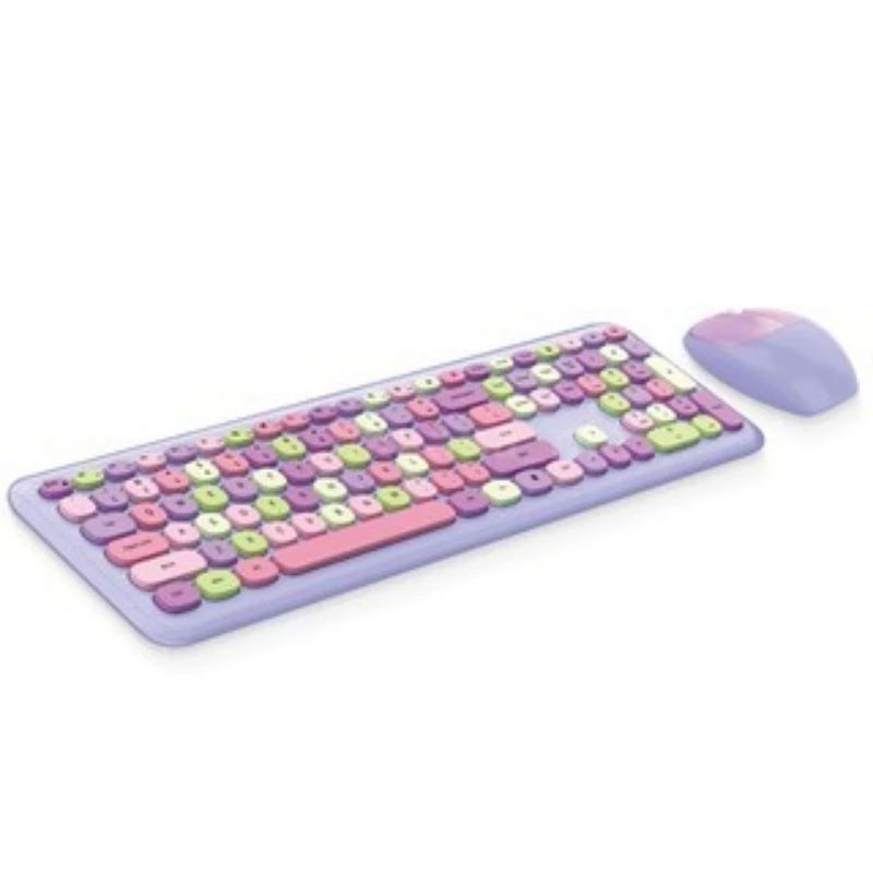 Jual MOFFI 2.4G Wireless Mouse And Keyboard Kit ( Ungu ) | Shopee Indonesia