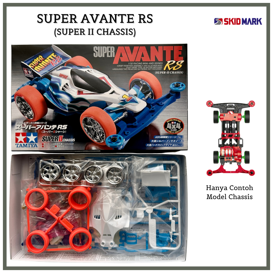 Jual Mobil Rakit Tamiya Mini 4WD - Super Avante RS Super II Chassis ...