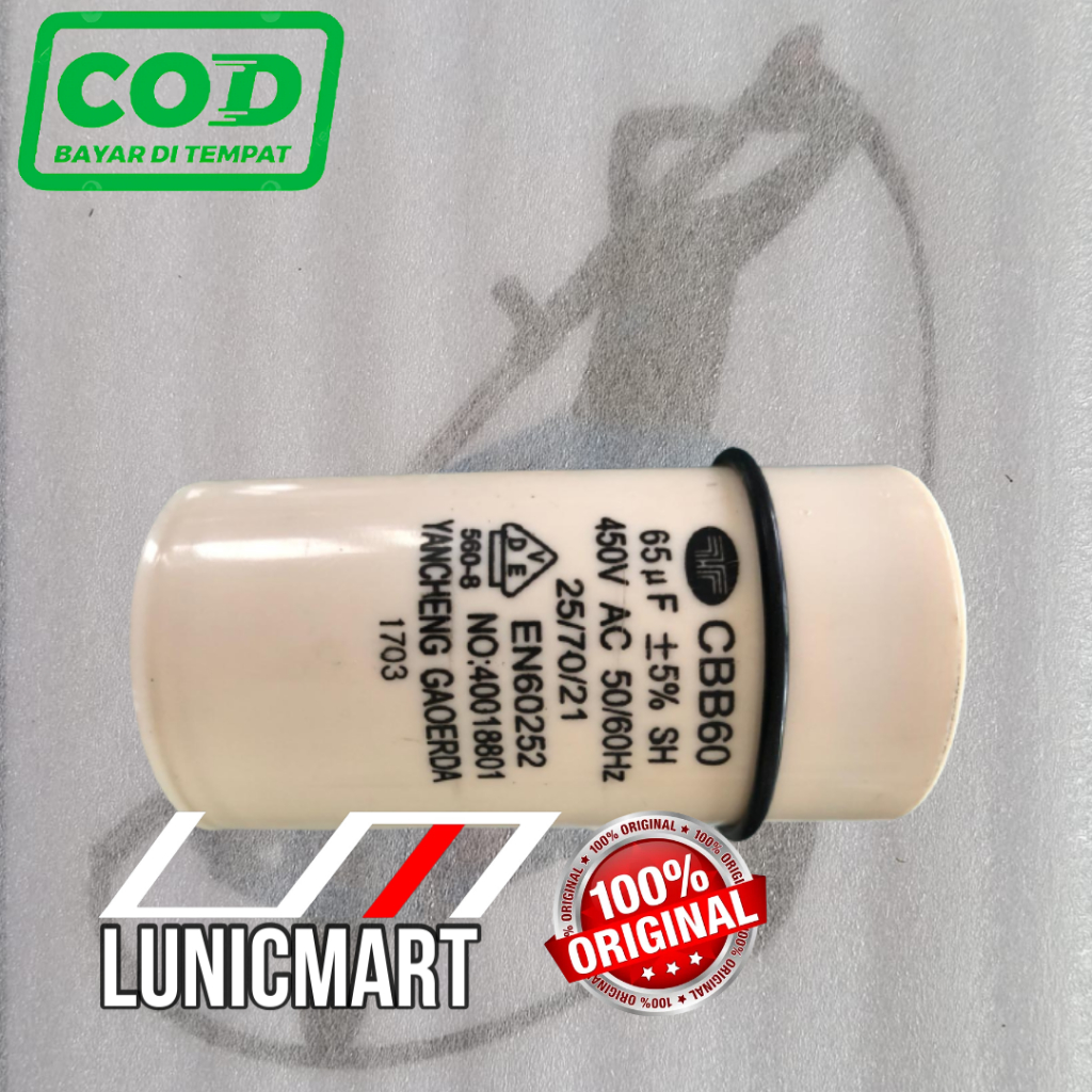 Jual DENSIN C110-150E , CAPACITOR 65uF ORIGINAL DAN CAPACITOR 65uF ...