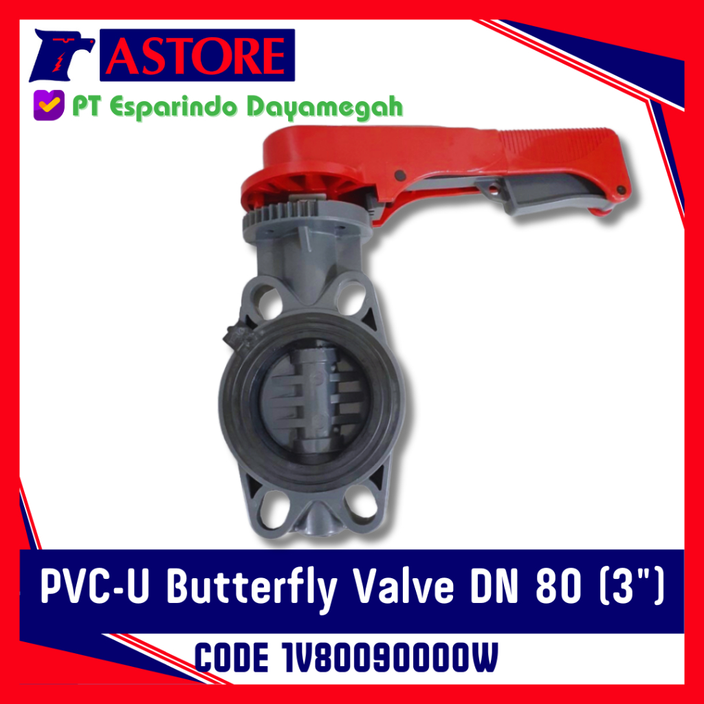 Jual Butterfly Valve 3 Inch PVC Kolam Renang ASTORE Made in Italy ...