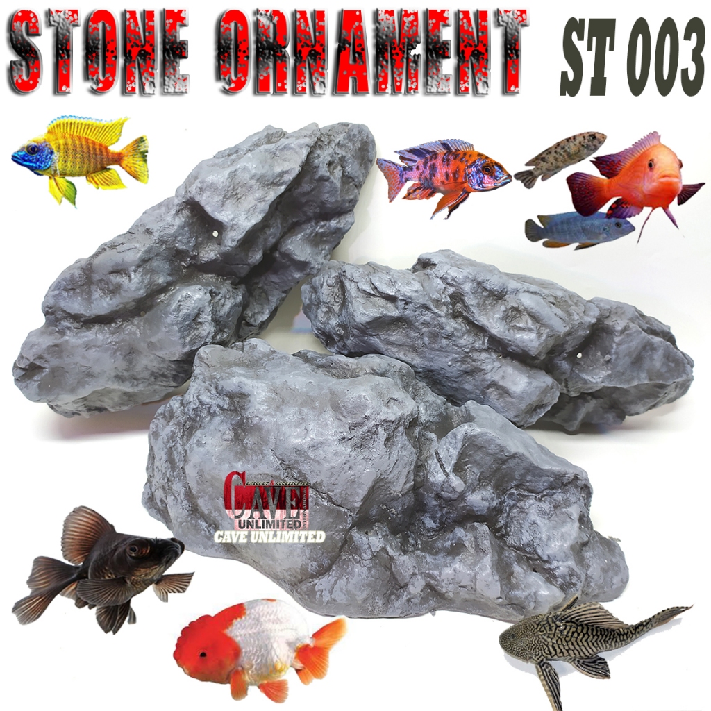 Jual ST003 BATU AQUARIUM ORNAMENT AQUASCAPE IKAN HIAS CICHLID NEON ...