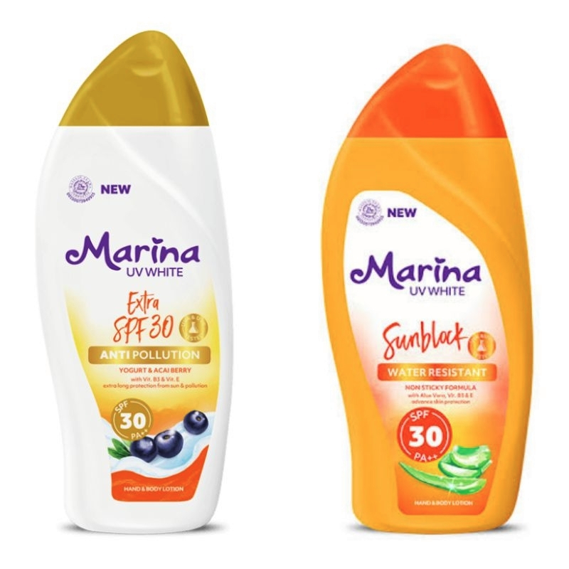Jual Marina UV White Sunblock SPF 30 85ml | Anti Pollution SPF30 92ml ...