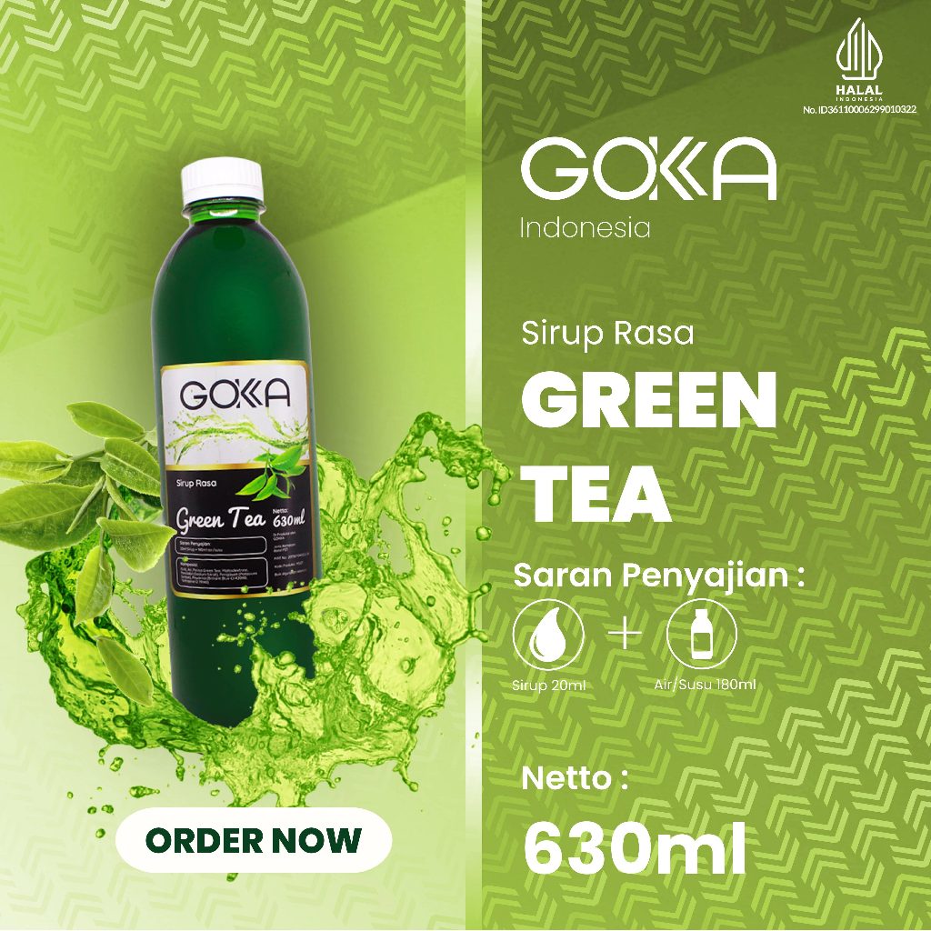 Jual Sirup Gokka Rasa Green Tea / Minuman Syrup Rasa Green Tea 630ml ...