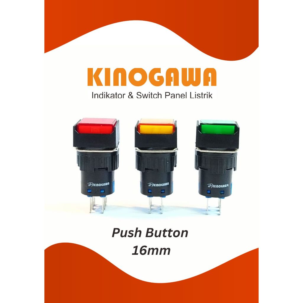 Jual Push Button Square - Kotak 16mm Membal | Shopee Indonesia