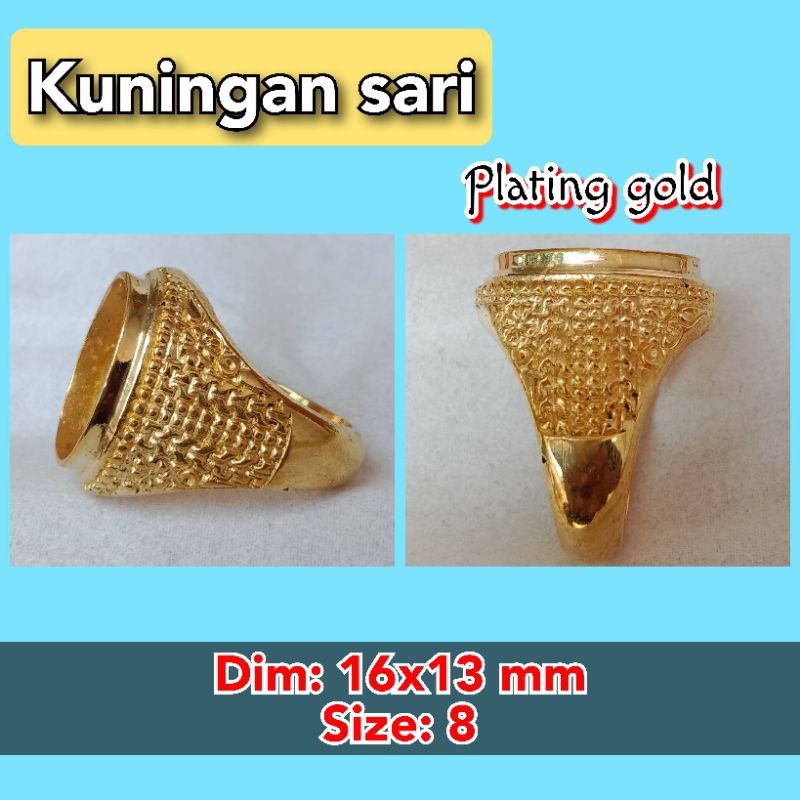 Jual cincin emban batu akik dan permata kuningan sari.62 | Shopee Indonesia