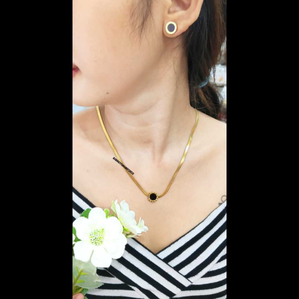 Jual KALUNG, ANTING TITANIUM MODEL BULAT HITAM RMWI ANTI LUNTUR & ANTI ...